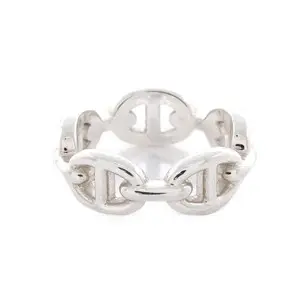 Hermès Chaine D'ancre Enchainee Ring Sterling Small