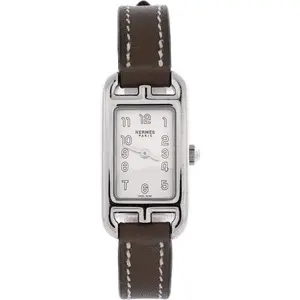 Hermès Nantucket Quartz Watch Stainless Steel And Leather 17 - Gray