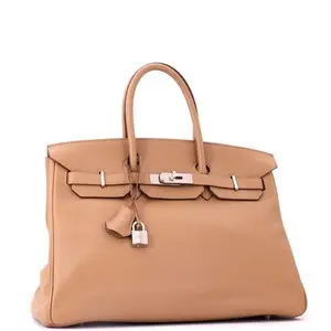 Hermès Birkin Handbag Brown Swift With Palladium Hardware 35