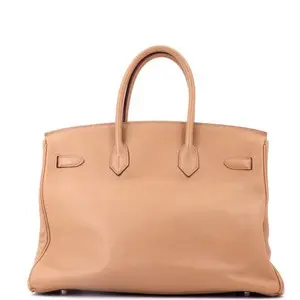 Hermès Birkin Handbag Brown Swift With Palladium Hardware 35