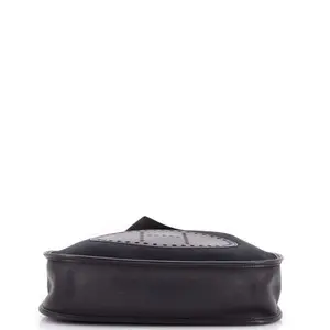 Hermès Evelyne Bag Gen I Toile And Leather Gm - Black