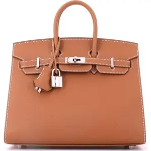 Hermès Birkin Sellier Bag Brown Epsom With Palladium Hardware 25 - Gold