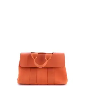 Hermès Valparaiso Bag Toile And Leather Pm - Orange