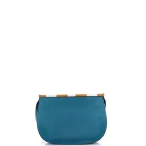 Hermès Saut Bag Clemence 25 - Vert Bosphore