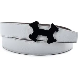Hermès Street H Reversible Belt Leather Medium - Gray