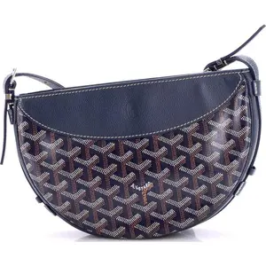Goyard Hirondelle Shoulder Bag Coated Canvas And Leather - Blue
