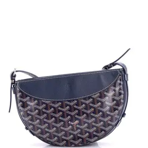 Goyard Hirondelle Shoulder Bag Coated Canvas And Leather - Blue