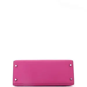 Hermès Kelly Handbag Pink Epsom With Palladium Hardware 28