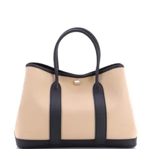 Hermès Garden Party Tote Toile And Leather 30 - Black