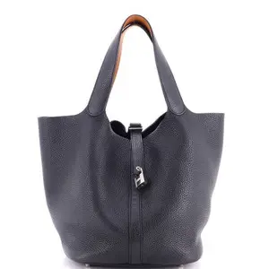 Hermès Eclat Picotin Lock Bag Clemence Gm - Black