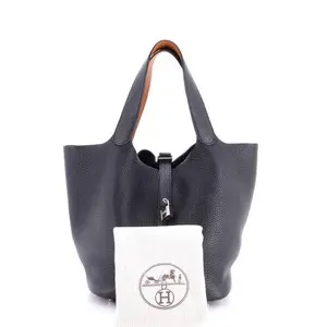 Hermès Eclat Picotin Lock Bag Clemence Gm - Noir
