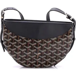 Goyard Hirondelle Shoulder Bag Coated Canvas And Leather - Black
