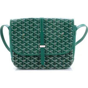Goyard Belvedere Ii Messenger Bag Coated Canvas Mm - Green