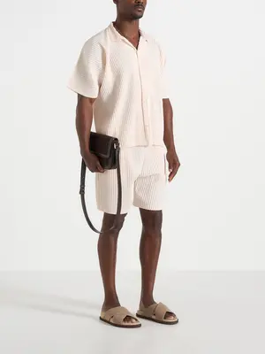 Manière De Voir Justin Pleated Boxy Shirt