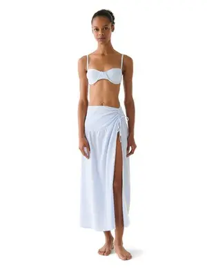 Kate Spade New York Tidal Stripe Cover Up Skirt Swim - Diamond Blue