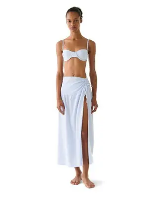 Kate Spade New York Tidal Stripe Cover Up Skirt Swim - Diamond Blue