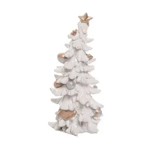 TRANSPAC Christmas Winter Elegant Gold Polyresin Tree Figurines