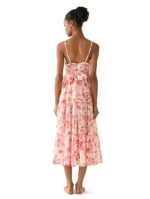 Kate Spade New York Floral Toile Tier Cover-up Maxi Dress