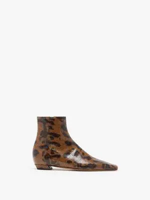 Proenza Schouler Trap Flat Ankle Boots Ochre Multi
