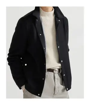 Brunello Cucinelli Lightweight Cashmere Flannel Outerwear Jacket