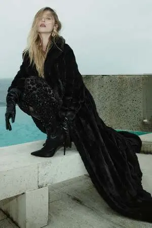 Bardot Marta Faux Fur Longline Coat