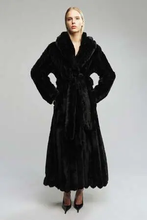 Bardot Marta Faux Fur Longline Coat