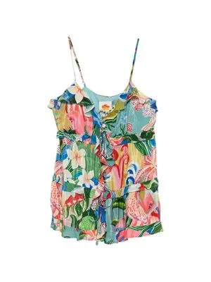 Farm Rio Printed Ruffle Blouse - Multi
