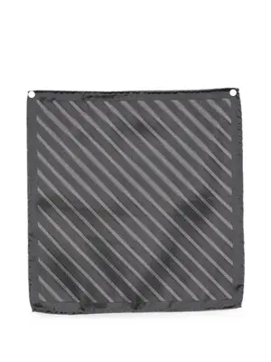 Brunello Cucinelli Pochette Strisce Blu "pocket Square
