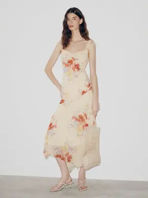 REFORMATION Zea Midi Dress - Ivory