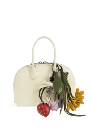 SELF-PORTRAIT Leather Bag With Keychain - Yellow