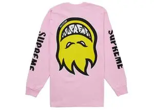 Supreme Spitfire Bighead Long Sleeve Tee Shirt - Pink
