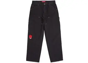 Supreme Spitfire Double Knee Painter Pant - Black