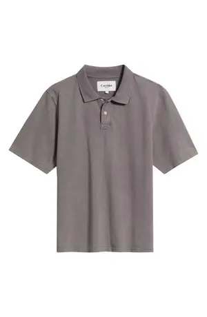 CORRIDOR Brushed Cotton Piqué Polo - Dusk