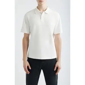 CORRIDOR Brushed Cotton Piqué Polo Wht