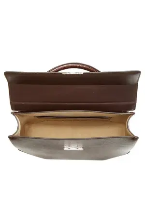 TOTEME Clip Lizard Embossed Leather Top Handle Bag