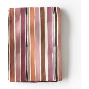 GOLDIE HOME Round Lisbon Stripe Tablecloth - Brown