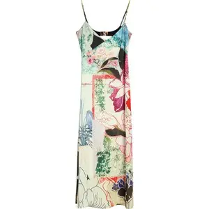 Desigual Patchwork Print Slipdress - Ivory Multi