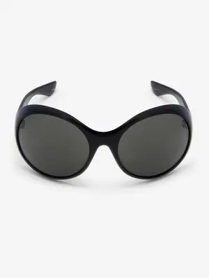 Alexander McQueen Kate Round Sunglasses - Black/grey
