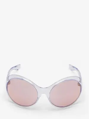 Alexander McQueen Kate Round Sunglasses - Pink