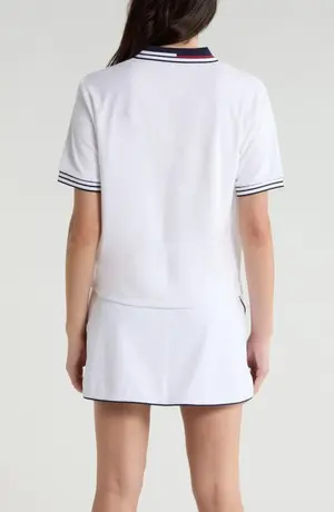 G/fore Circle G Johnny Collar Cotton Blend Terry Polo