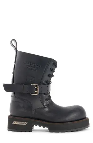 Balenciaga Venom Lace-up Buckled Boots