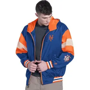 PRO PLAYER Orange New York Mets Legacy Lightweight Full-zip Hooded Jacket - Royal