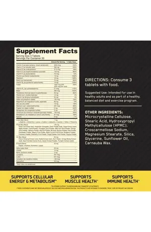 OPTIMUM NUTRITION Daily Multivitamin Supplement For With Amino Acids And Immune Support, 90 Count