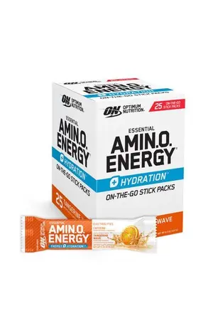OPTIMUM NUTRITION Amino Energy Hydration Powder Stick Packs For On-the-go Energy And Hydration Support, Tangerine Wave Flavor - None