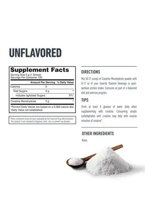 ISOPURE Creatine Monohydrate Unflavored 1.1 Lb