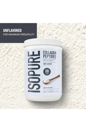 ISOPURE Collagen Peptides Powder With Vitamin C And Biotin, 20g Collagen Per Serving