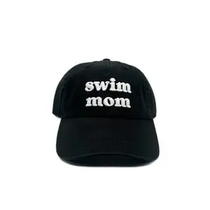 REY TO Z Swim Mom Baseball Hat - Black