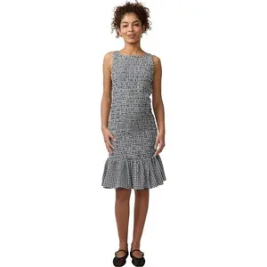 INGRID & ISABEL Waist Defined Shirt Dress - Black/white Gingham
