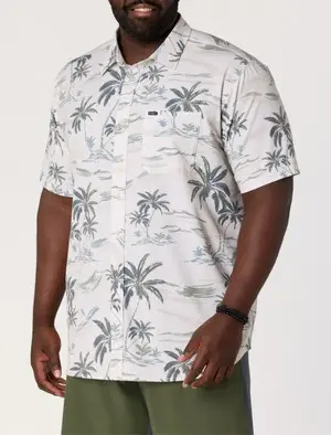 O'Neill Big & Tall Tropical Print Performance Sport Shirt