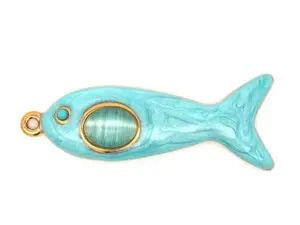 GEMINI JEWELRY Enamel Fish Pendant